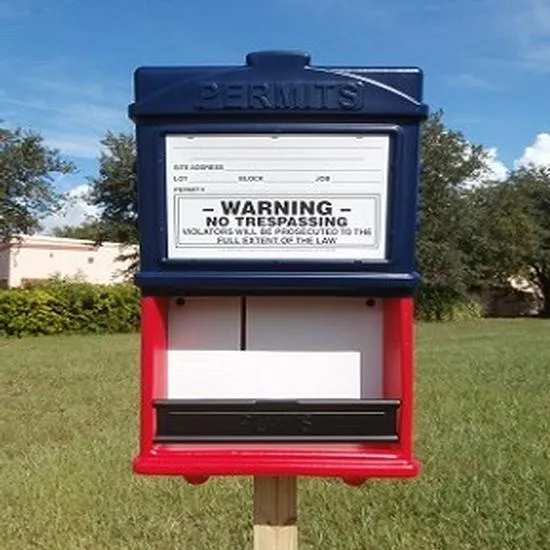 EZ Permit Box Blue and Red – Tollis Enterprises