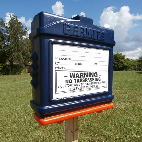 EZ Permit Box Blue and Orange – Tollis Enterprises